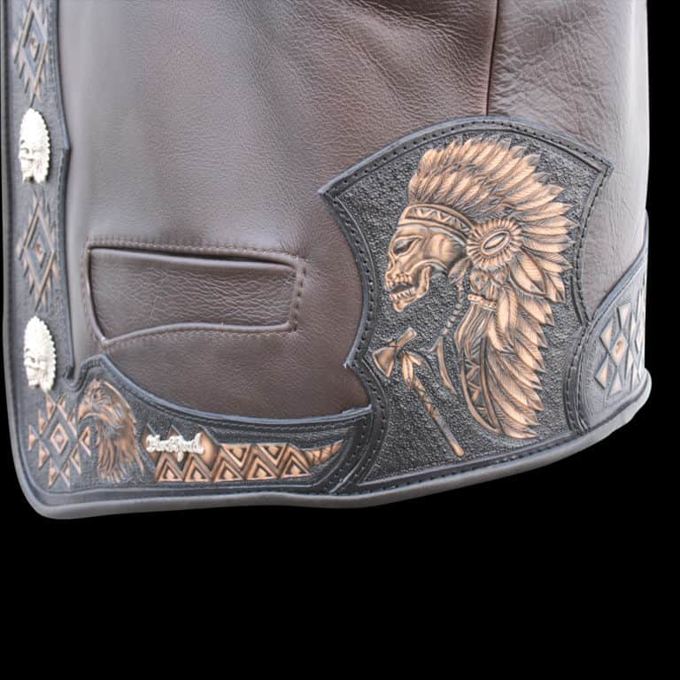 Biker Lederweste Indian Chief | Blockhead